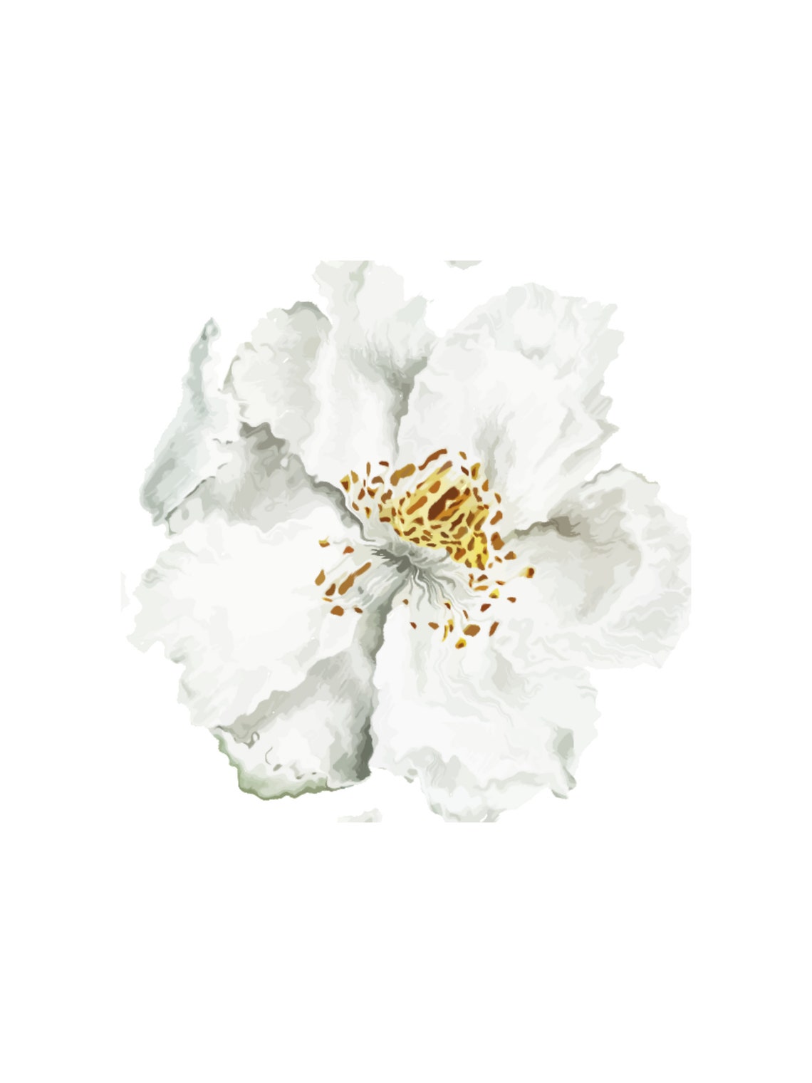Floral Flower Art Minimalist Melting Flower Poster Print Made to Order ...