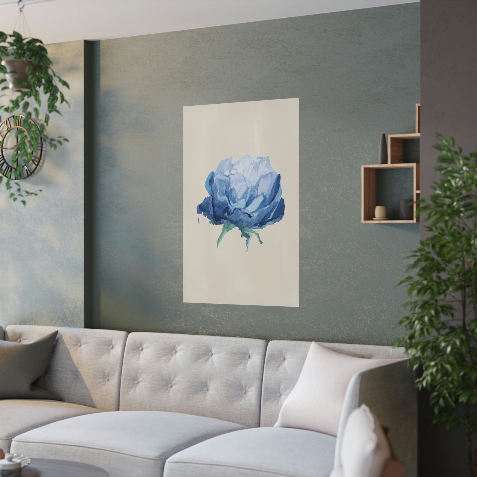 Floral Flower Art Minimalist Melting Flower Poster Print Made to Order ...