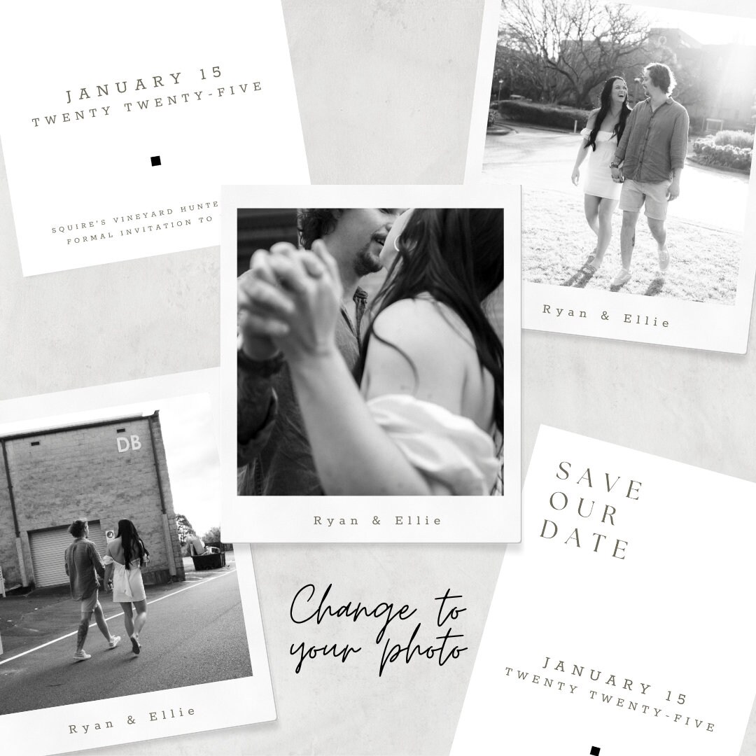 Polaroid 'save the Date' Invitation Template | Customizable & Photo ...