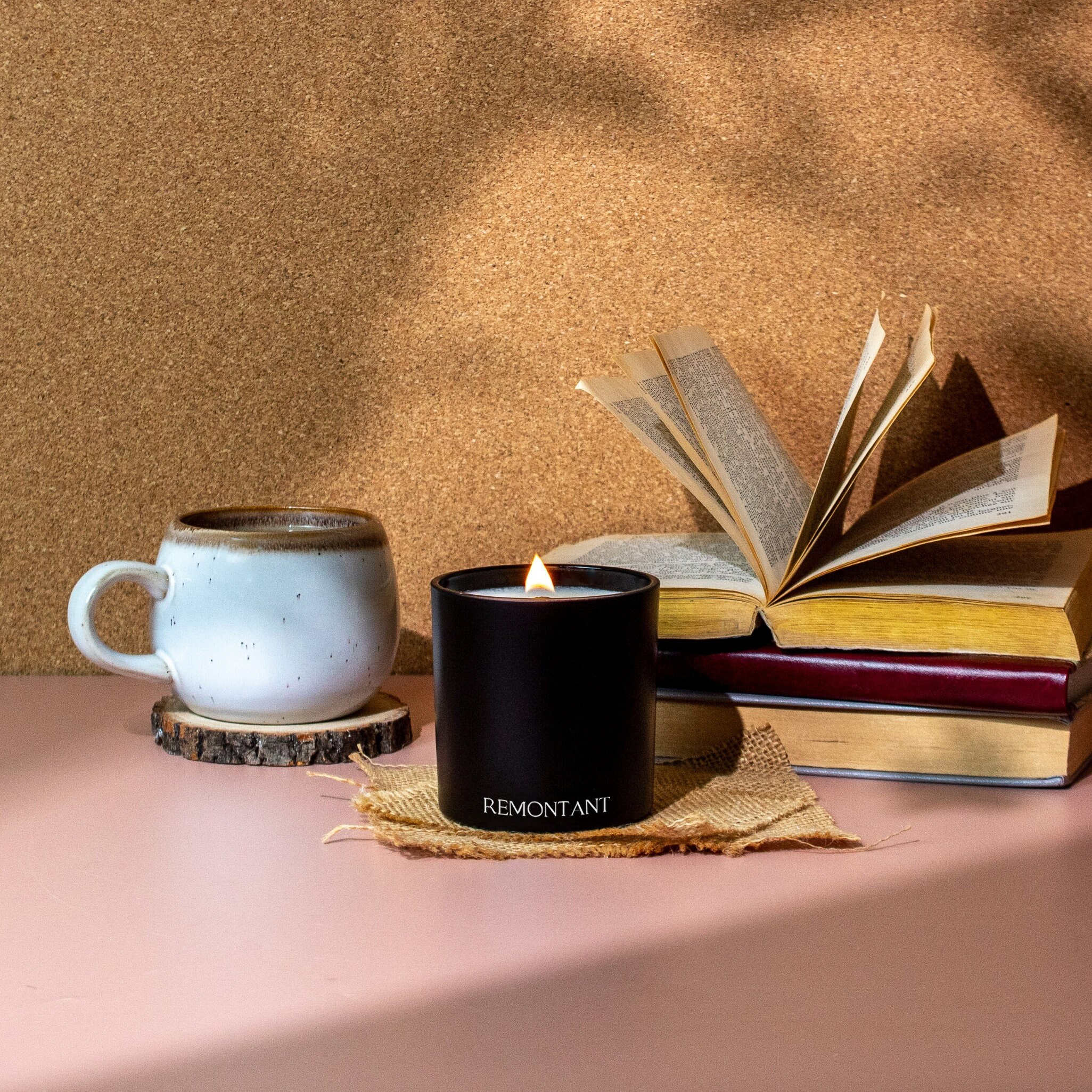 Dark Academia Cardamom Leather Cedar Candle Gift Bookish Candle Black ...