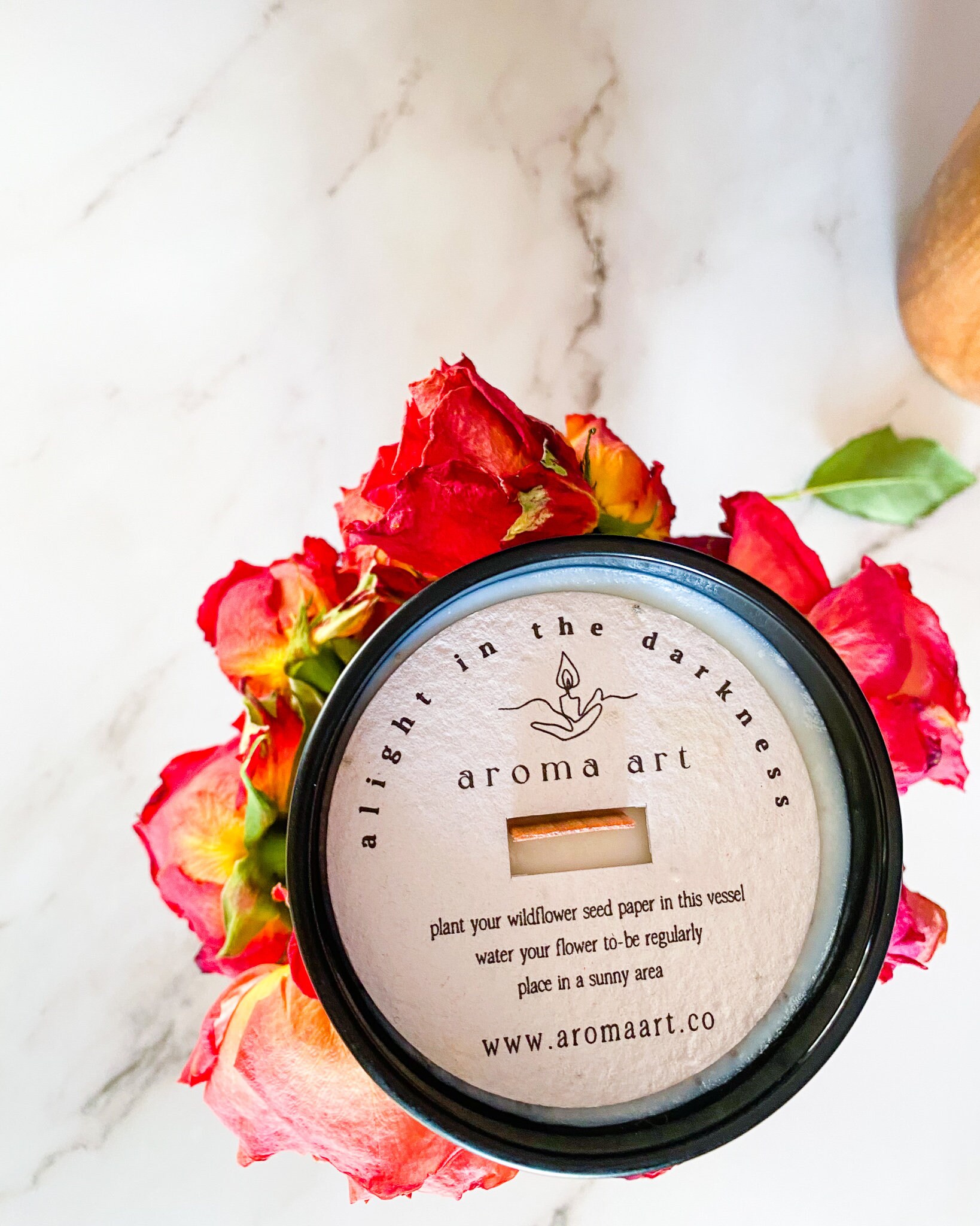 Melon Rose Honeydew Rose Beechwood Candle Gift Perfume Candle Black ...