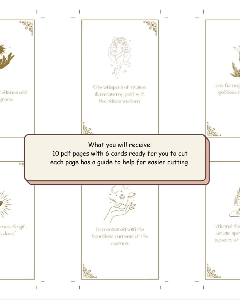 Printable Affirmation Cards: Self-love & Mindfulness (digital Download ...