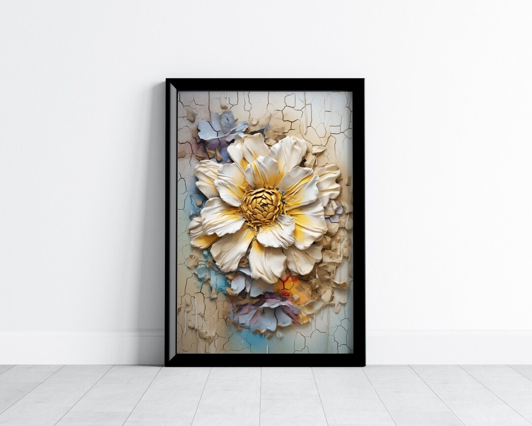 Floral Wall Art Printable, Abstract Flower Print Digital Download ...
