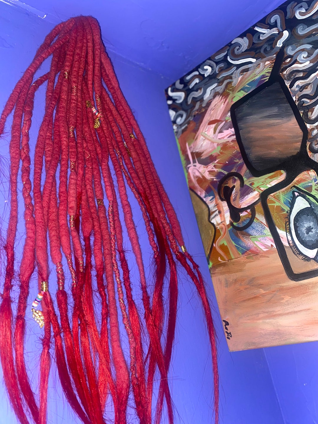 Cherry Red Wool Dreadlocks - Etsy