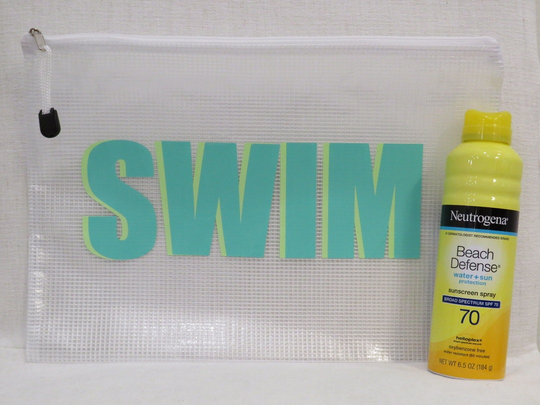 Vinyl Zipper Bag, Bikini Pouch, Name Pool Bag, Wet Dry Pool Pouch ...