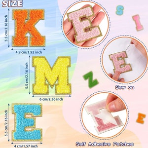 Chenille Letters Chenille Patch Adhesive Letters Varsity Letters Fuzzy ...