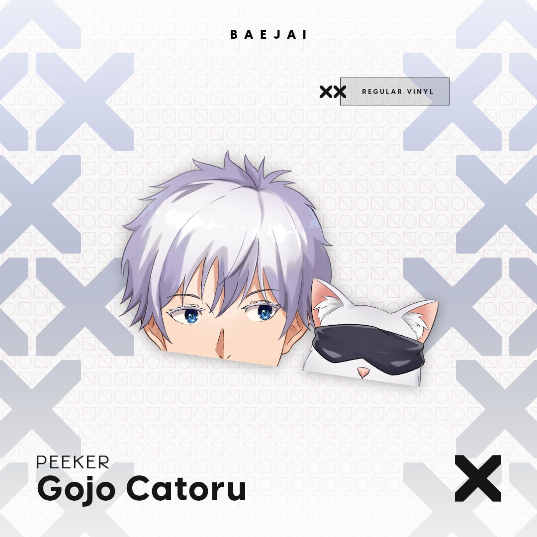 Gojo Cat Gojo Satoru Jujutsu Kaisen Anime Peeker Sticker - Etsy