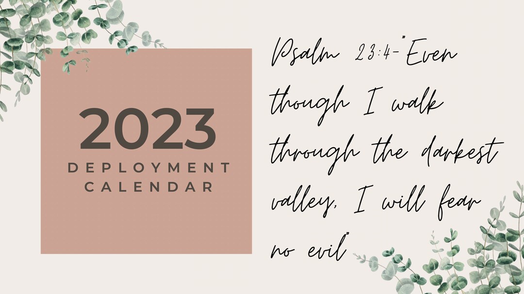 2023 Religious Deployment Calendar - Etsy