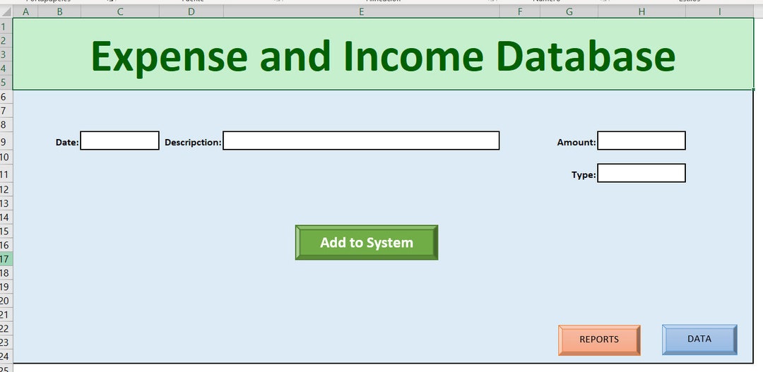 Expense and Income Database Excel Template-english - Etsy