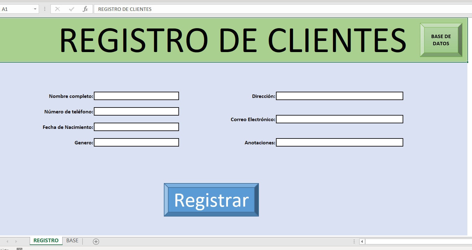 Base De Datos Para Clientes Excel Template ESPAÑOL - Etsy