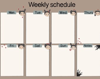 Printable A4 Sized Weekly Planner, Digital Download Weekly Planner ...