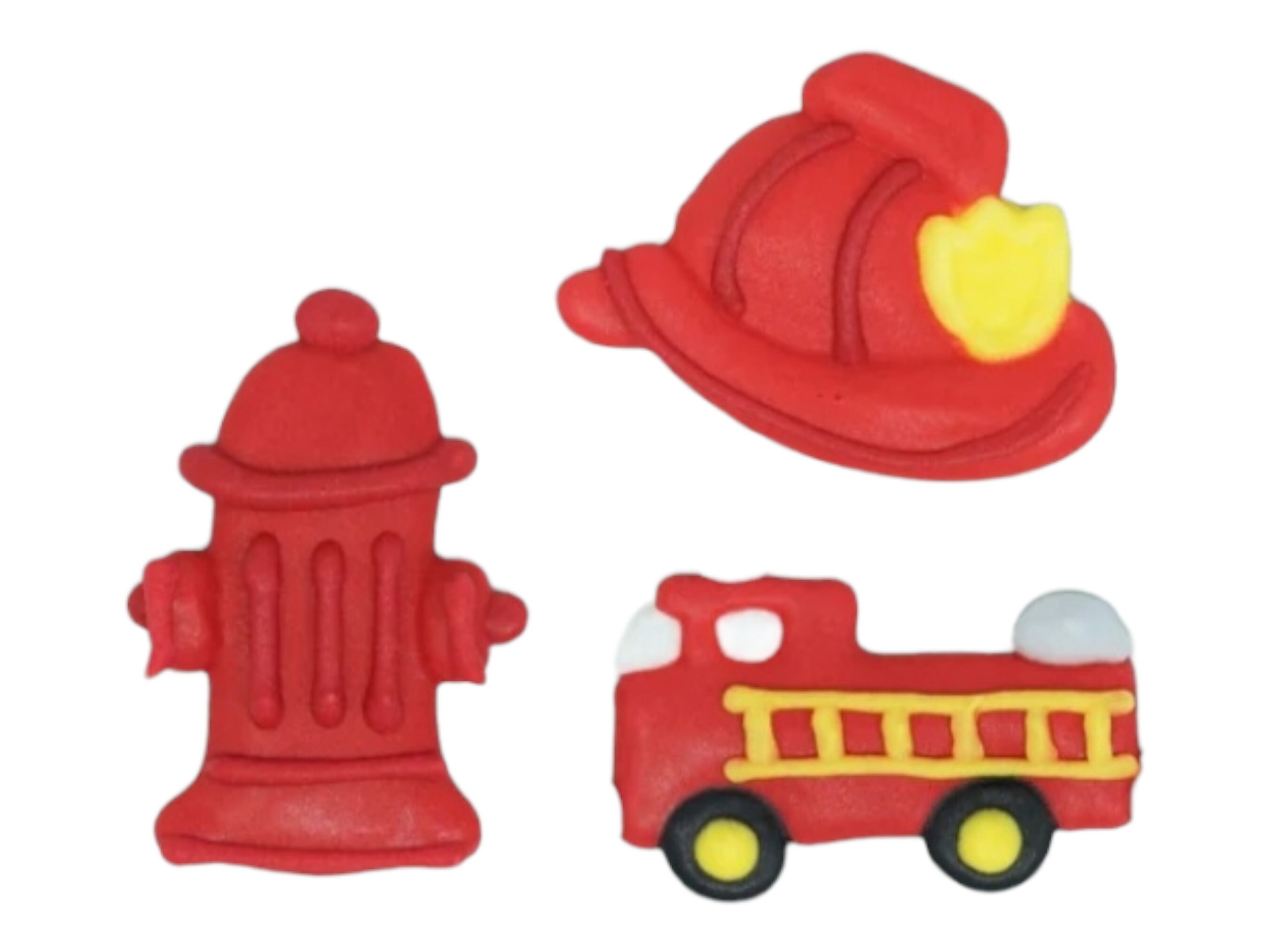 TWELVE Firefighter Royal Icing Edible Decorations, Fireman Cake/cupcake ...
