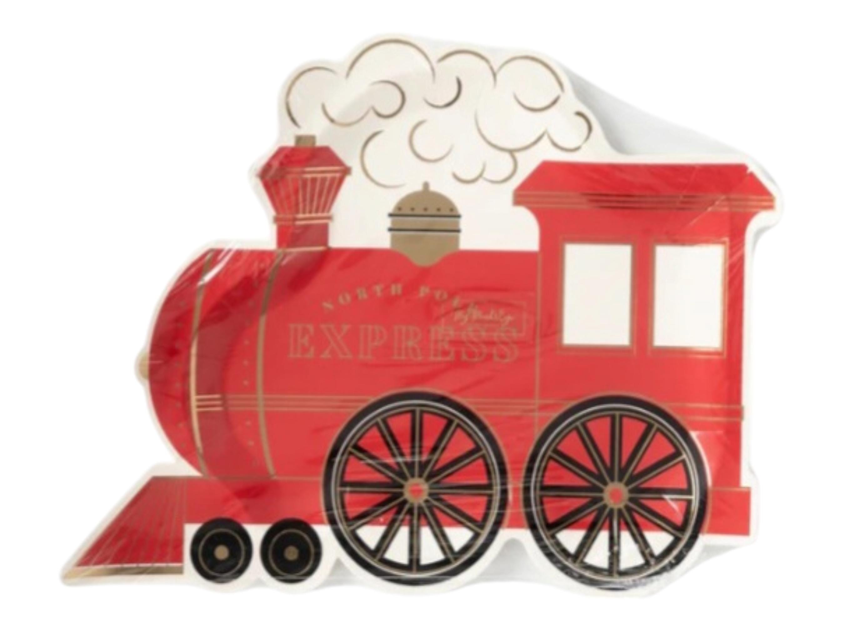 North Pole Express Train Shaped Paper Plates, Polar Express Party ...
