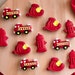 TWELVE Firefighter Royal Icing Edible Decorations, Fireman Cake/cupcake ...