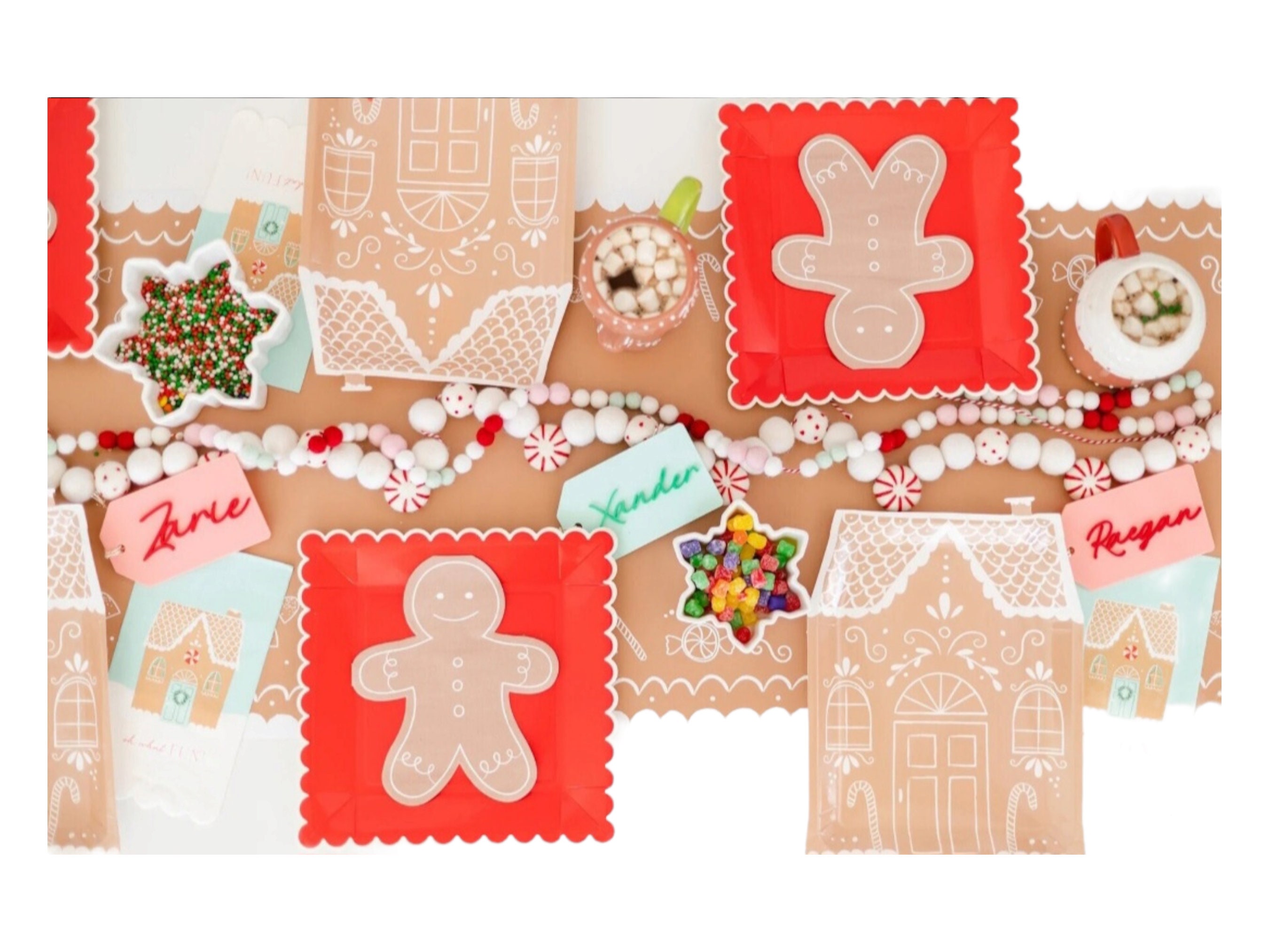 Gingerbread House Plates Gingerbread Party Gingerbread House - Etsy