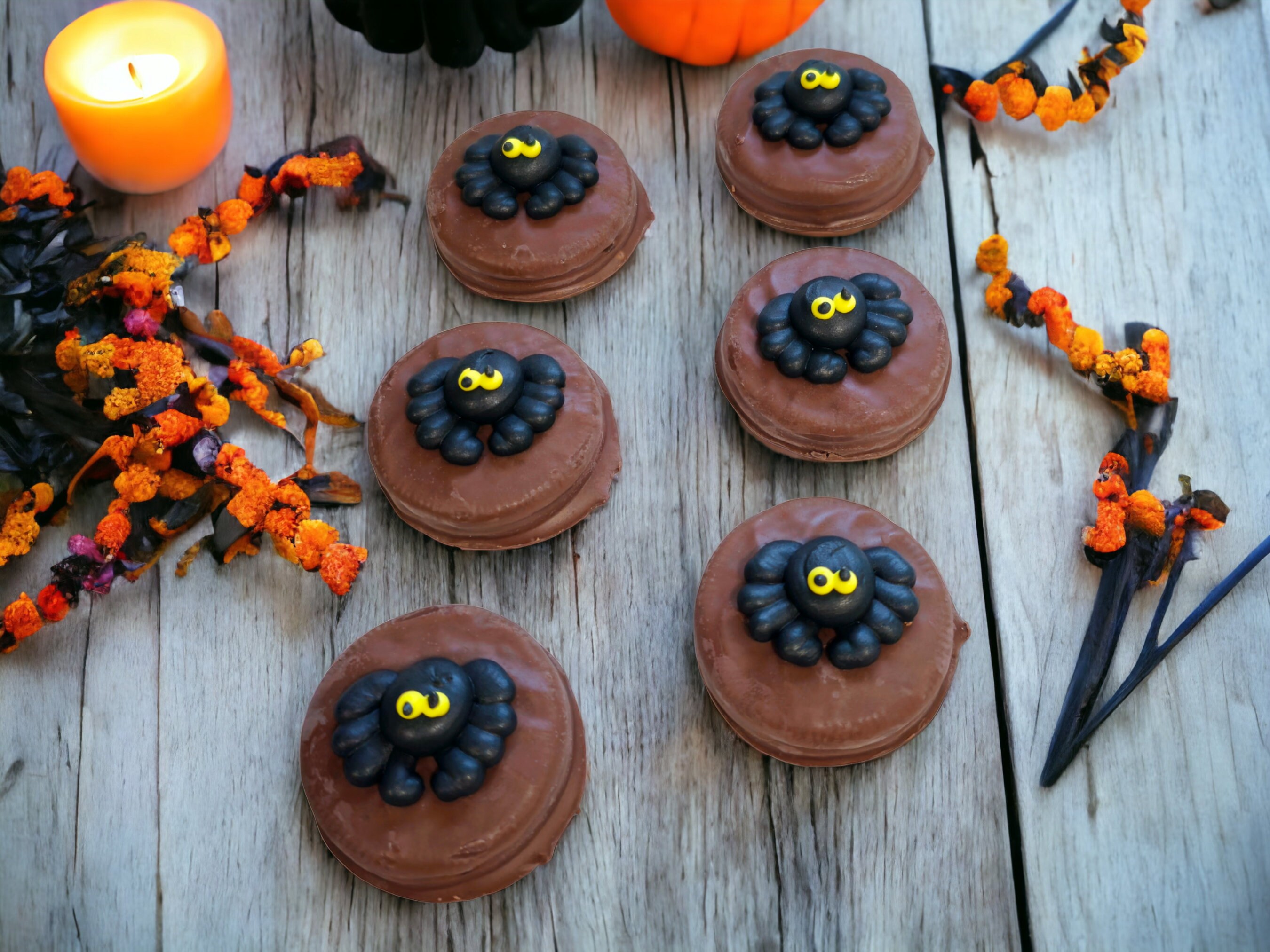 Edible Spider Royal Icing Decorations Halloween Cupcake - Etsy