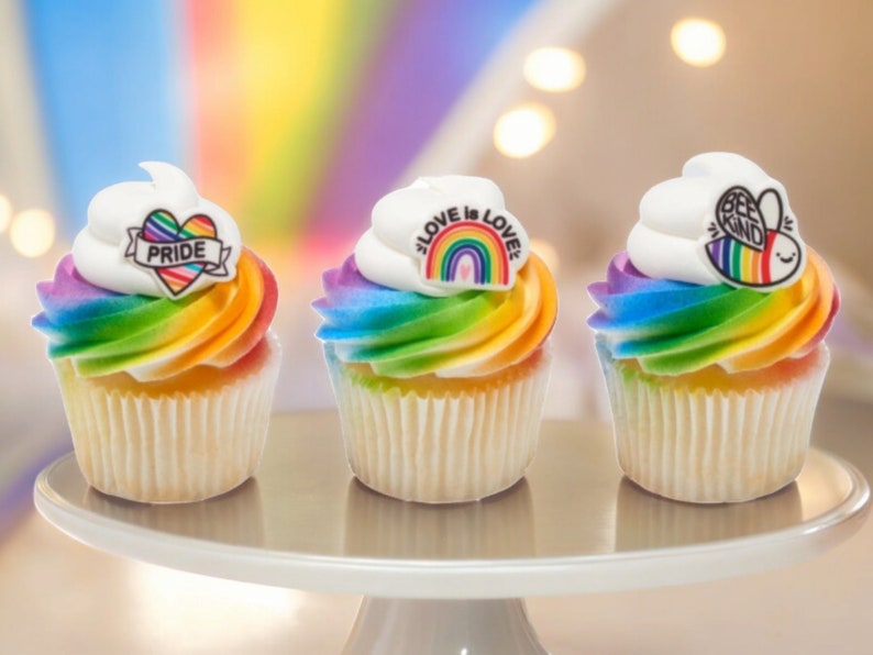 PRIDE ASSORTMENT Edible Sweet Decorations, Love is Love, Bee Kind ...