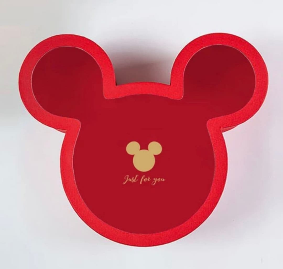 Mickey Flower Gift Box, Mickey Box With Clear Lid, Keepsake Box, Mickey ...