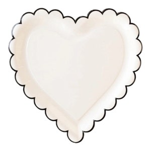 Heart Plates, Scalloped Heart Paper Plates, Valentine's Party ...