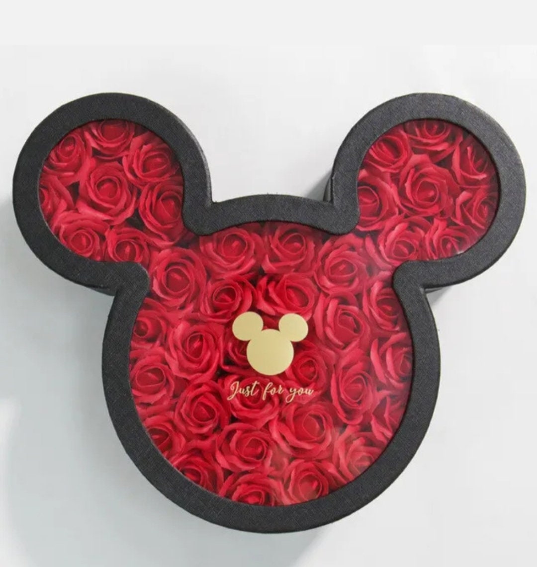 Mickey Flower Gift Box, Mickey Box With Clear Lid, Keepsake Box, Mickey ...