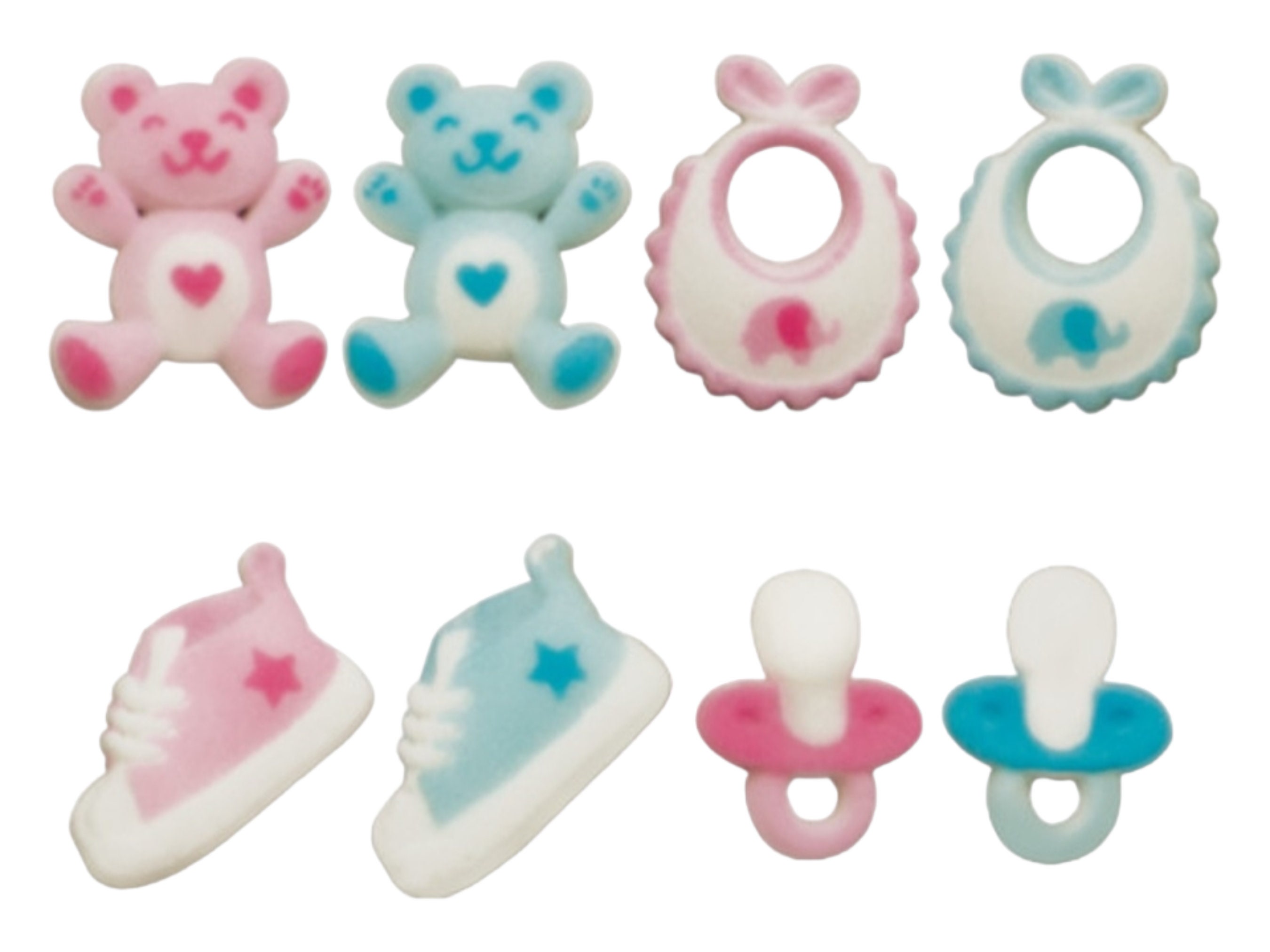 Edible Baby Shower Sugar Decorations, Baby Shower, Gender Reveal, Baby ...