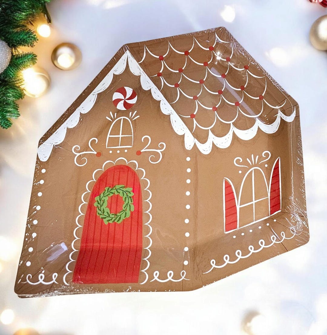 Gingerbread House Paper Plates, Gingerbread Party, Gingerbread House ...