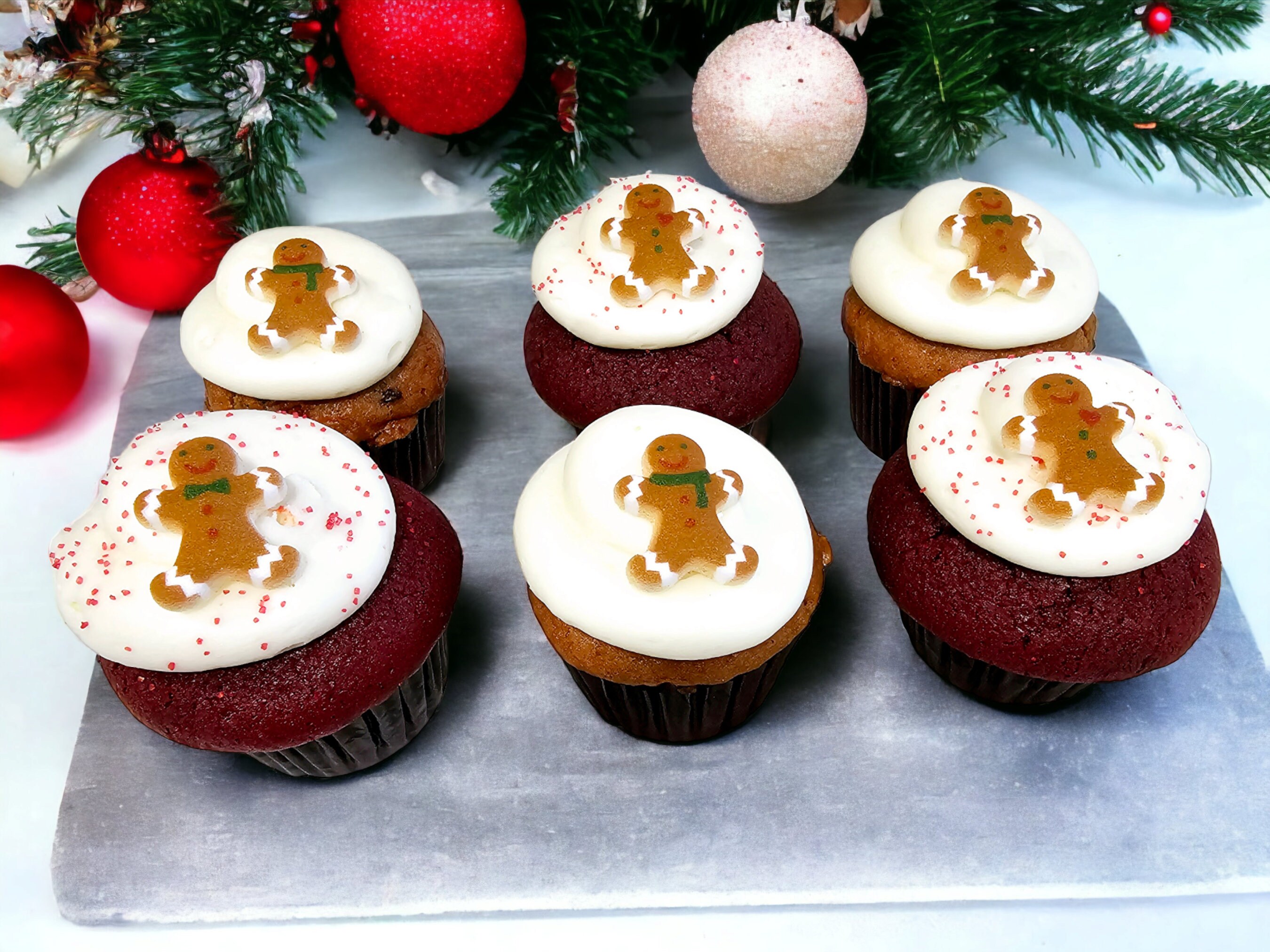 TWELVE GINGERBREAD MAN Edible Sugar Decorations, Christmas Cake or ...