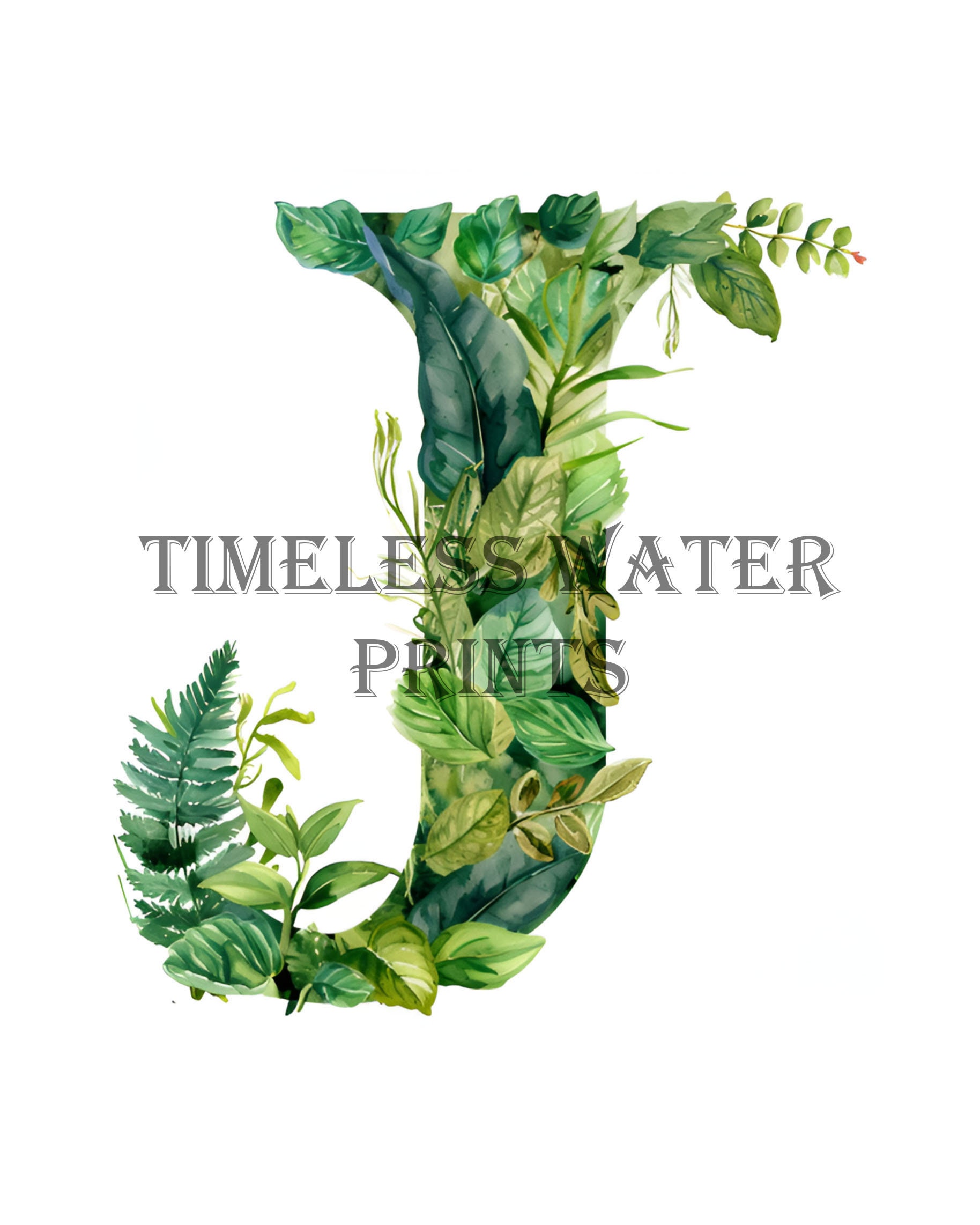 Jungle Themed Alphabet Letters, Letter J, Instant Download, Digital ...