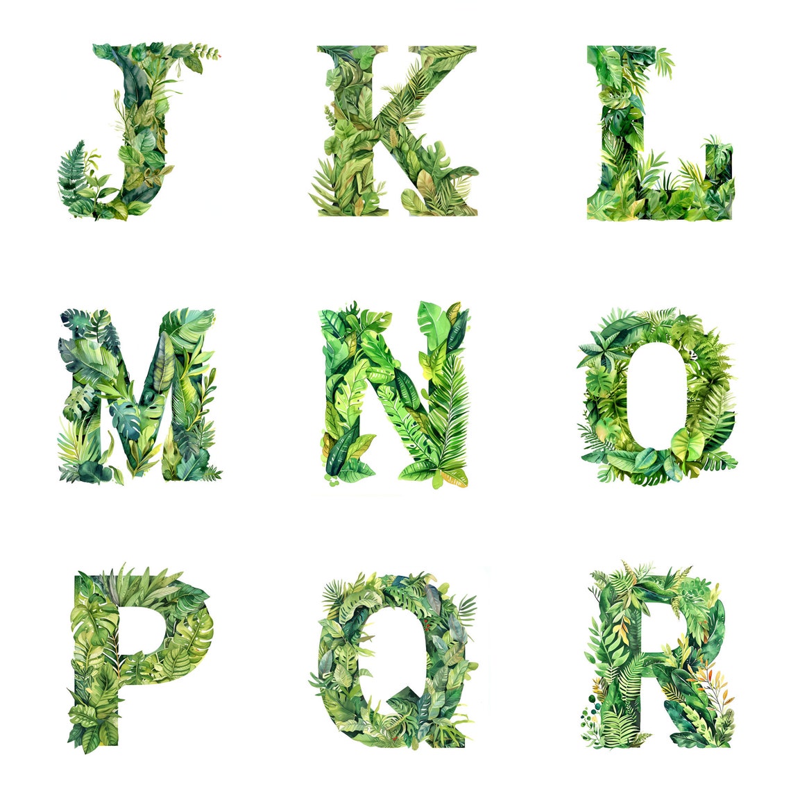 Jungle Themed Alphabet Letters, Letters A Tp Z, Instant Download ...
