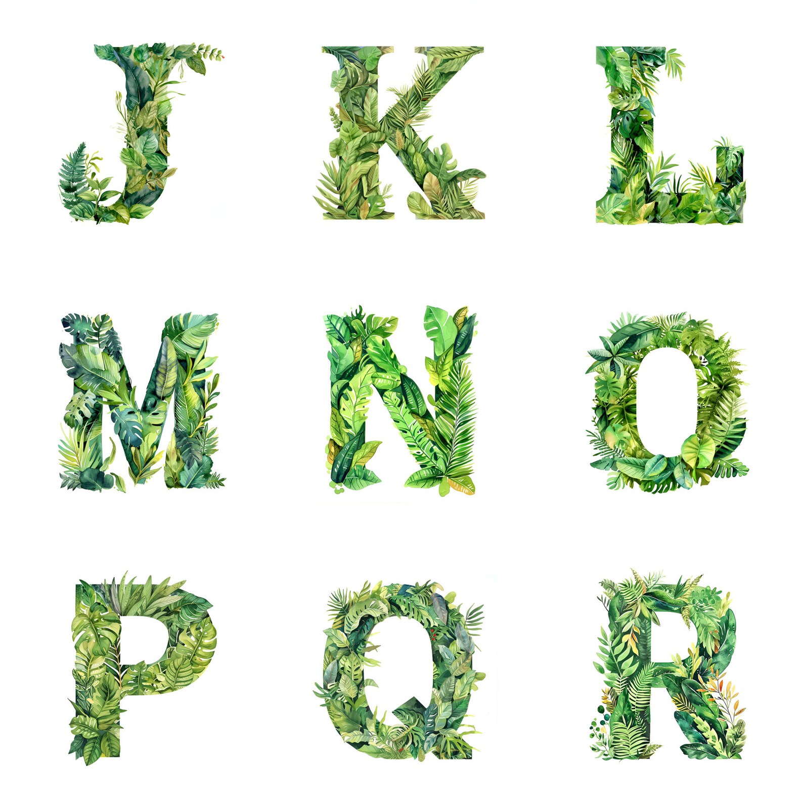 Jungle Themed Alphabet Letters, Letters A Tp Z, Instant Download ...