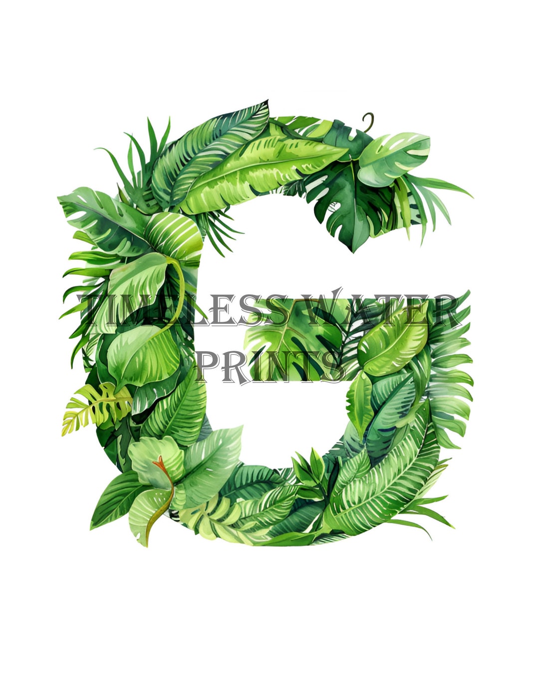 Jungle Themed Alphabet Letters, Letter G, Instant Download, Digital ...