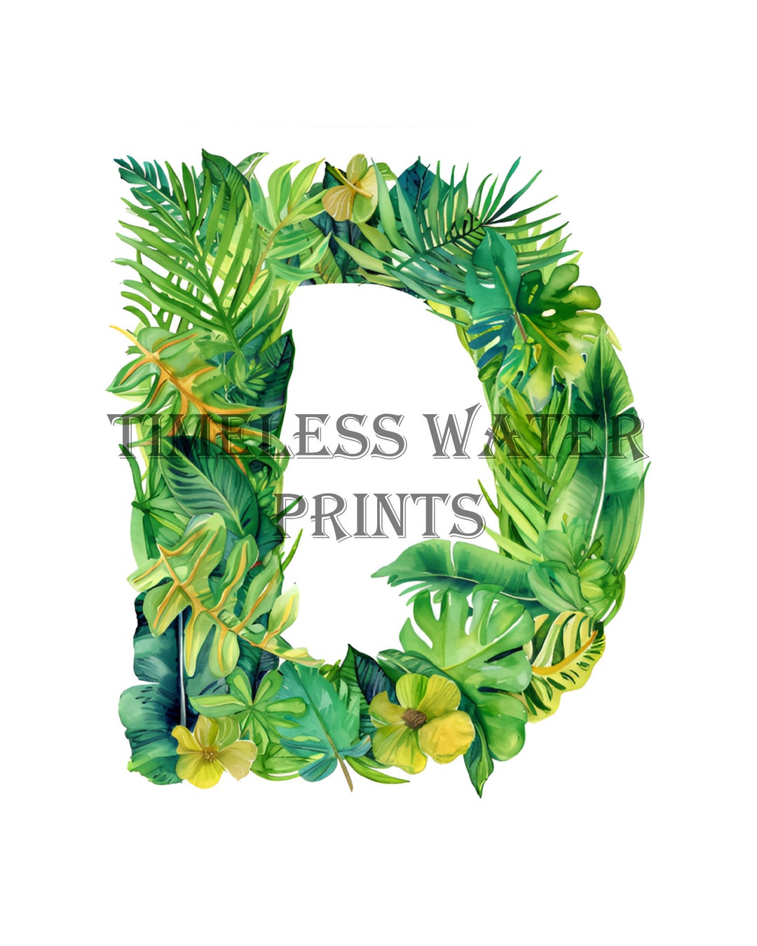 Jungle Themed Alphabet Letters, Letter D, Instant Download, Digital ...