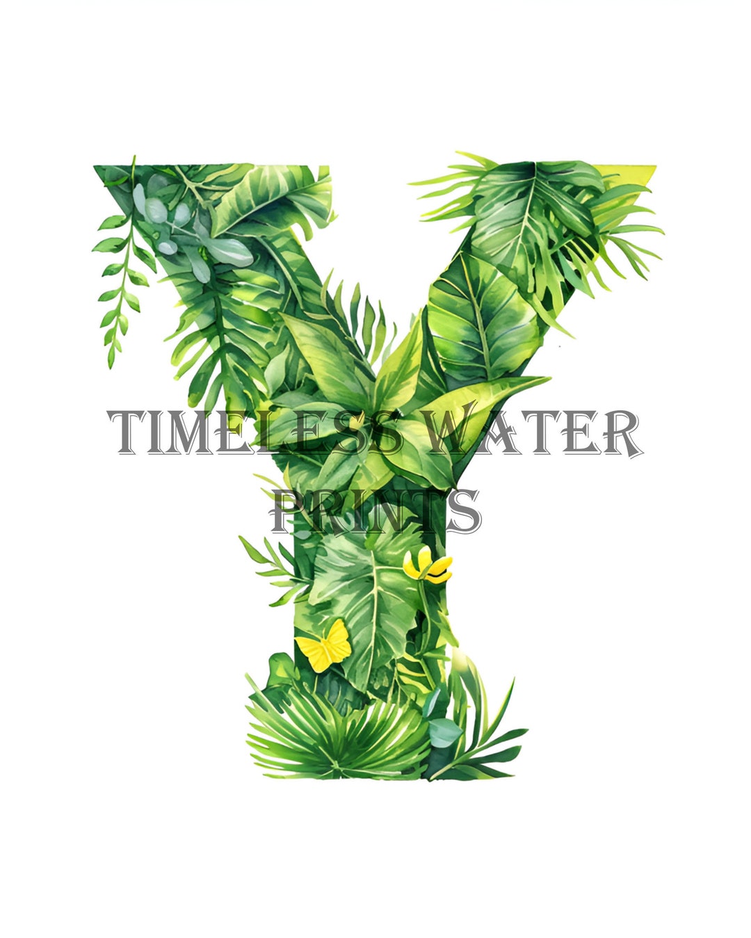 Jungle Themed Alphabet Letters, Letter Y, Instant Download, Digital ...