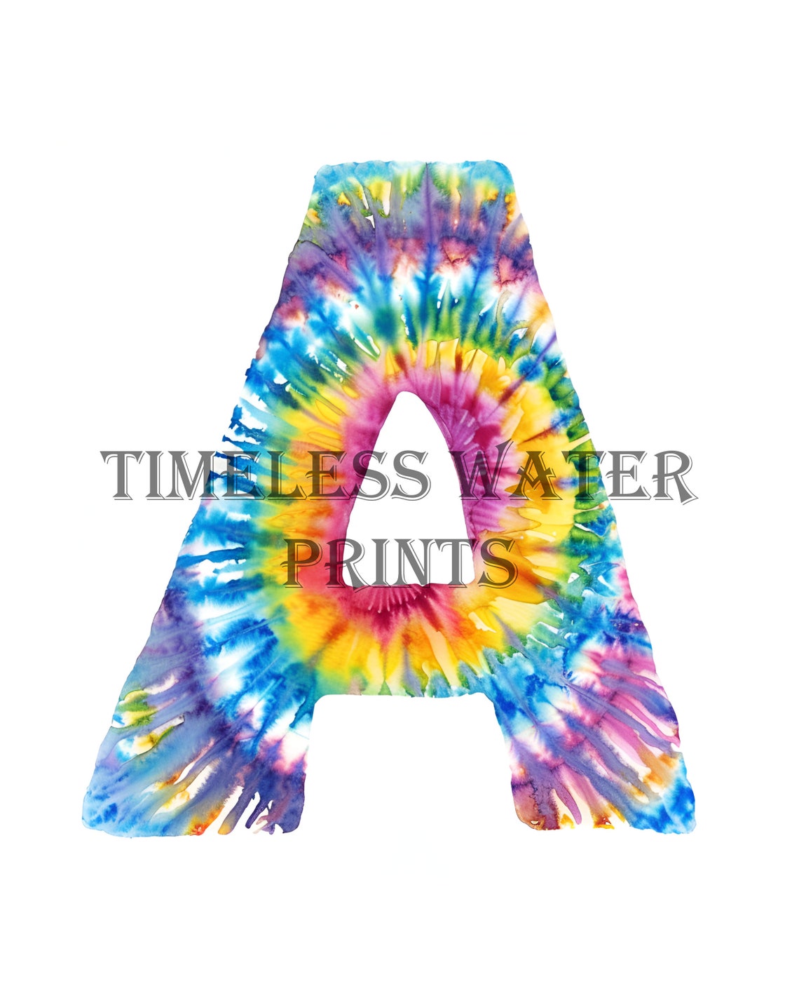 Tie-dye Alphabet, Letter A, Instant Download, Printable Download, JPG ...