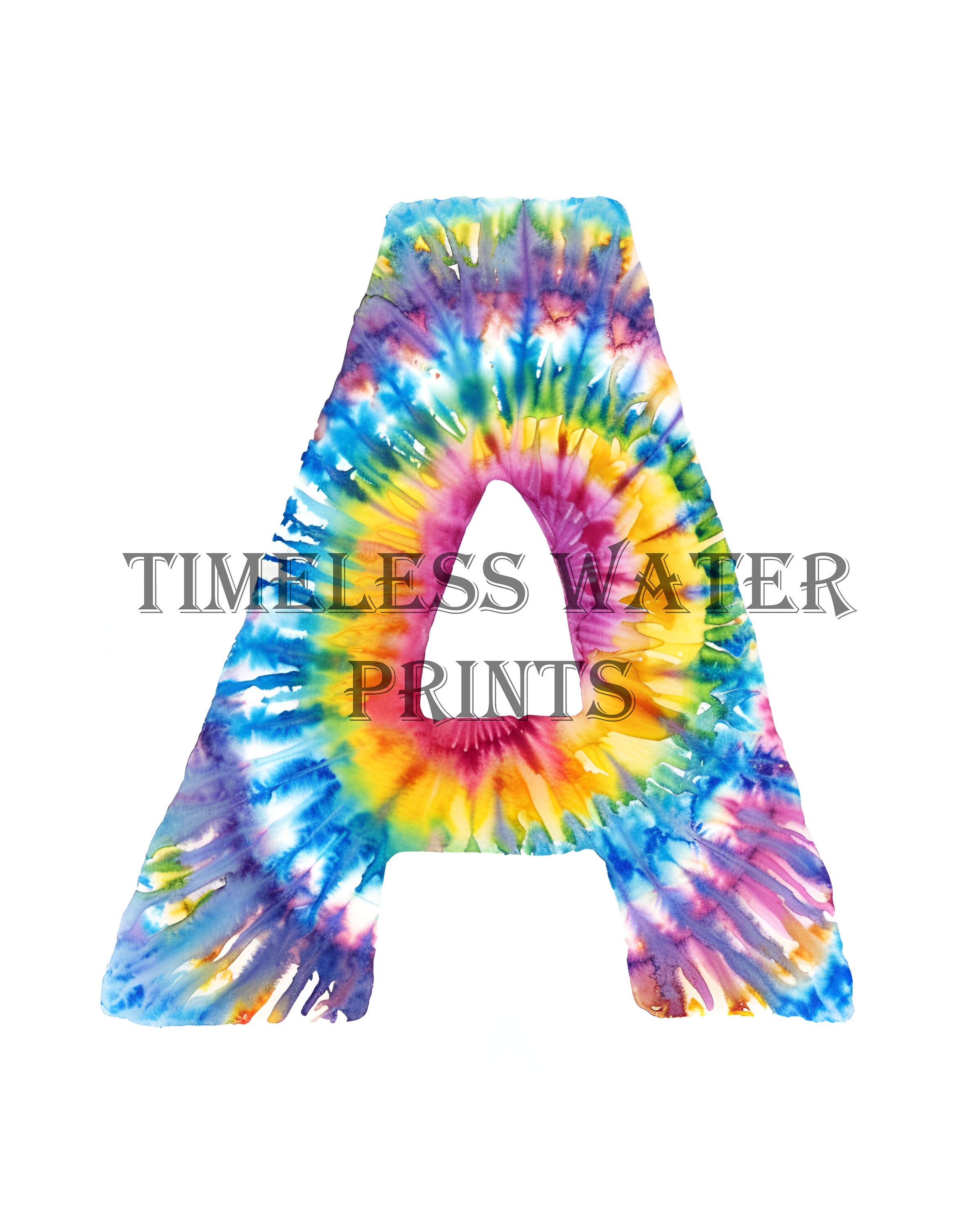 Tie-dye Alphabet, Letter A, Instant Download, Printable Download, JPG ...