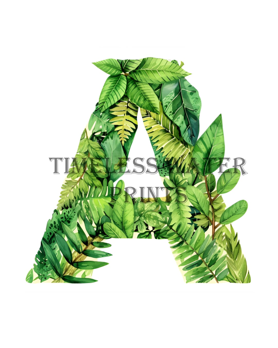 Jungle Themed Alphabet Letters, Letter A, Instant Download, Digital ...