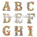 Capital Letters A to Z, Whole Alphabet, Cottage-core Floral Style ...