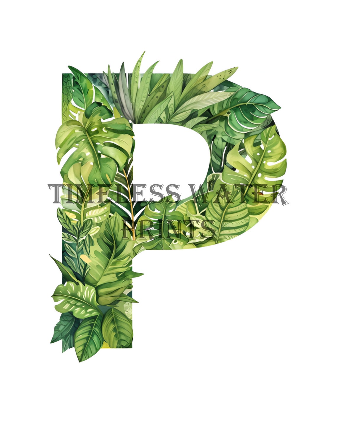 Jungle Themed Alphabet Letters, Letter P, Instant Download, Digital ...