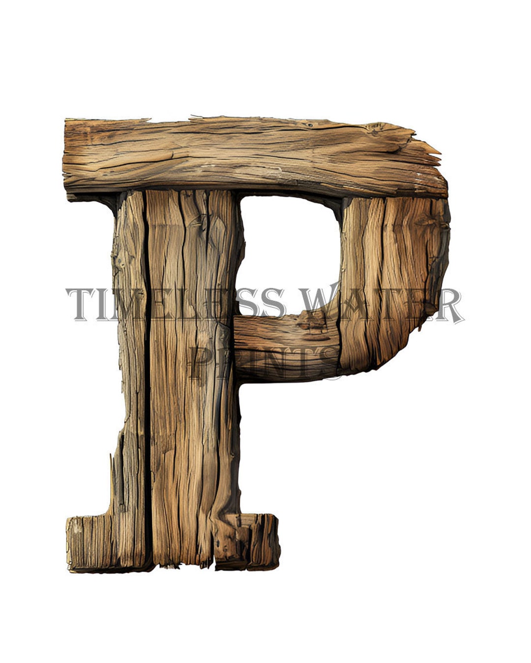 Wooden Style Letter, Capital Letter P, Wooden Alphabet, Digital Print ...