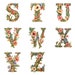 Capital Letters A to Z, Whole Alphabet, Cottage-core Floral Style ...