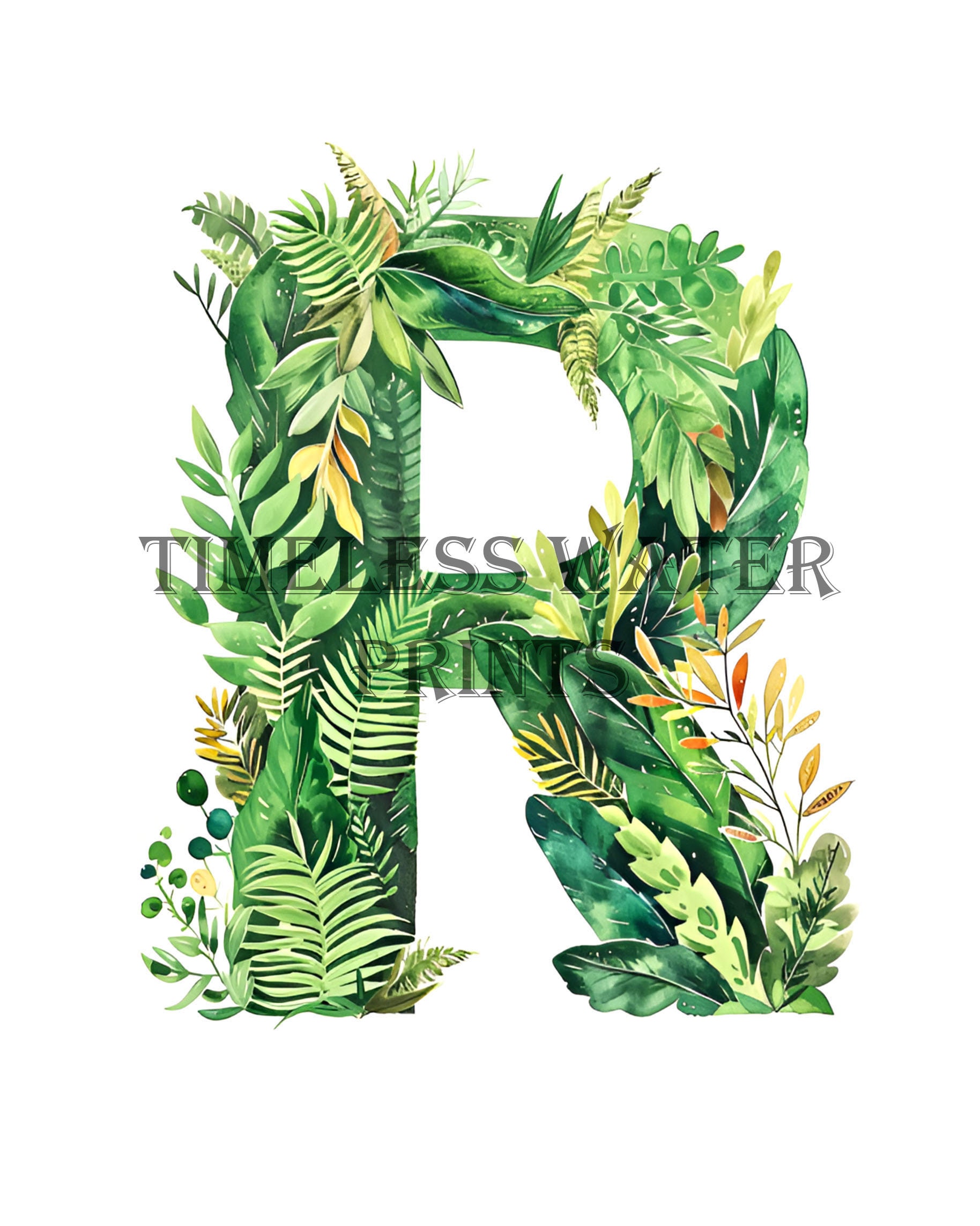 Jungle Themed Alphabet Letters, Letter R, Instant Download, Digital ...