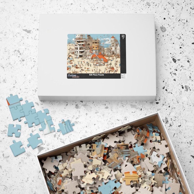 Beach Fantasy Jigsaw Puzzle, Sandcastle Scene, Summer Fun Coastal ...