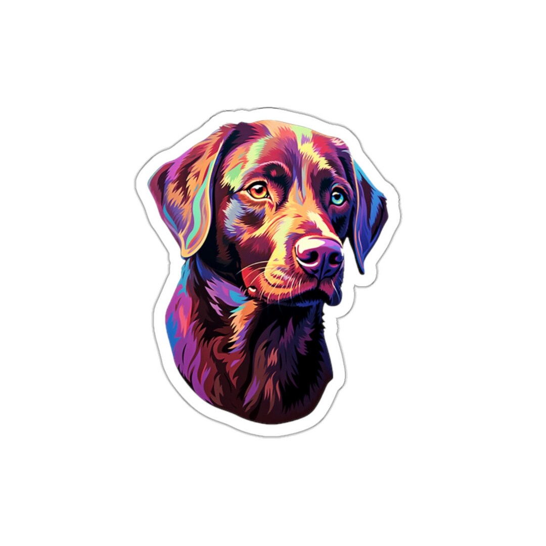 Lab Dog Sticker, Waterproof Vinyl Decal, Water Bottle Sticker, Laptop ...
