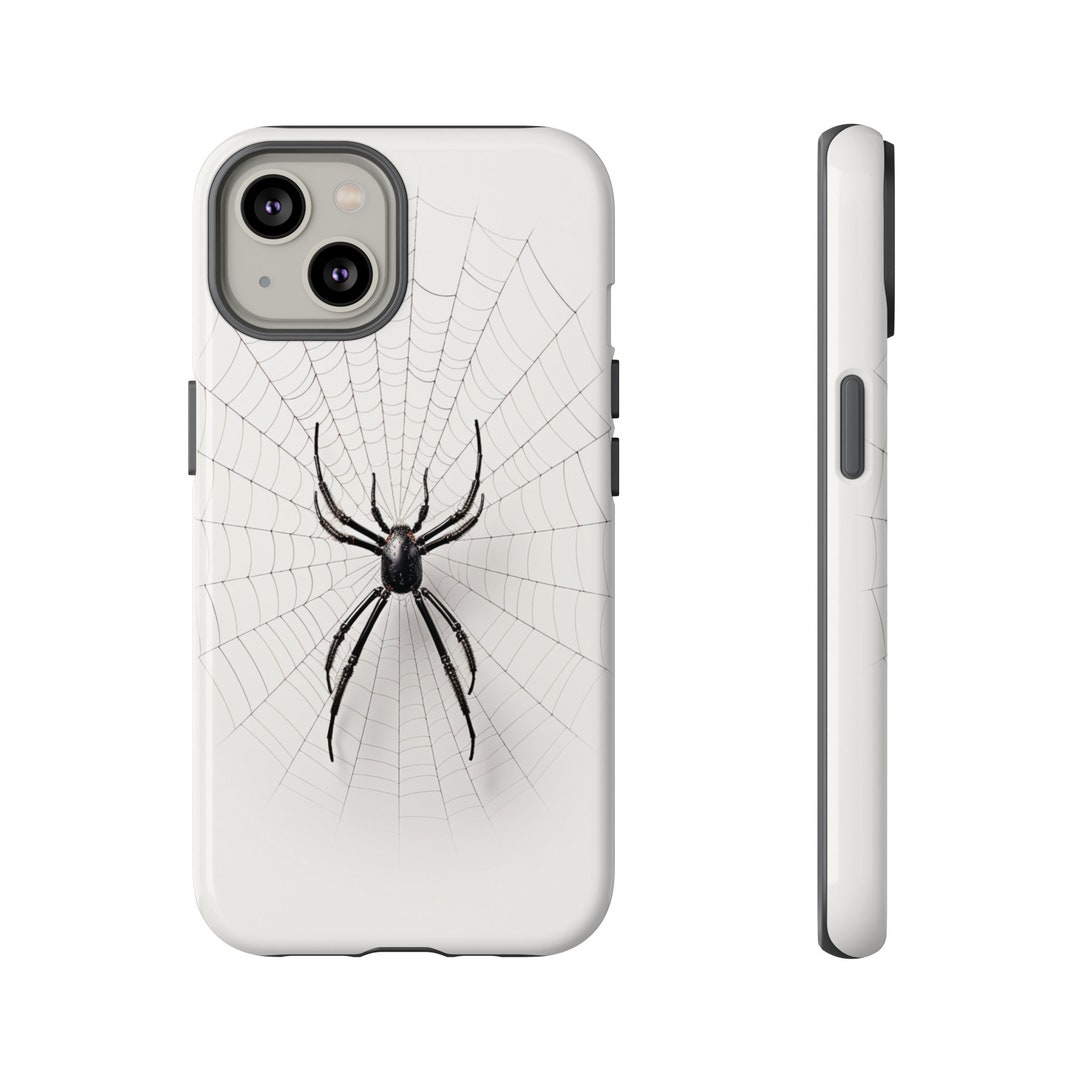 Spider Web Phone Case Realistic Spider Phone Cover Halloween - Etsy