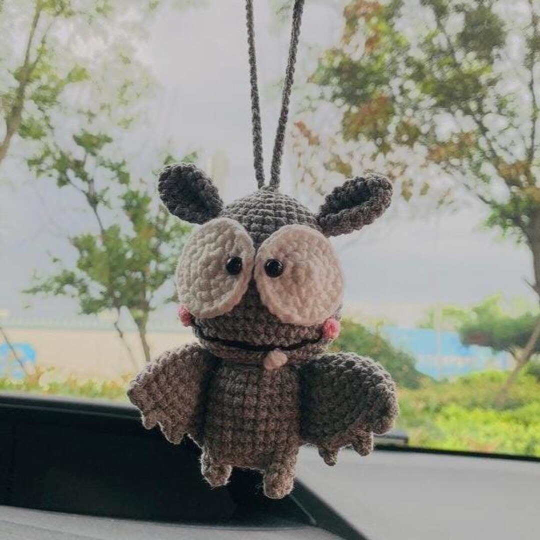 Goth Car Accessory Bat Plush Rear View Mirror Accessory for Women, Cool ...