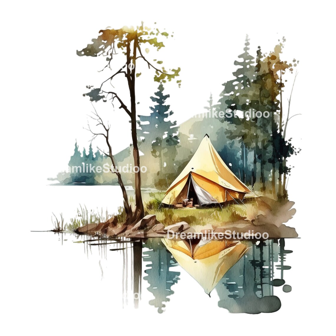 Forest Camping Clipart Commercial Use Camping PNG - Etsy