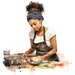Baking Clipart, Watercolor Woman Working in Kitchen PNG Commercial Use ...