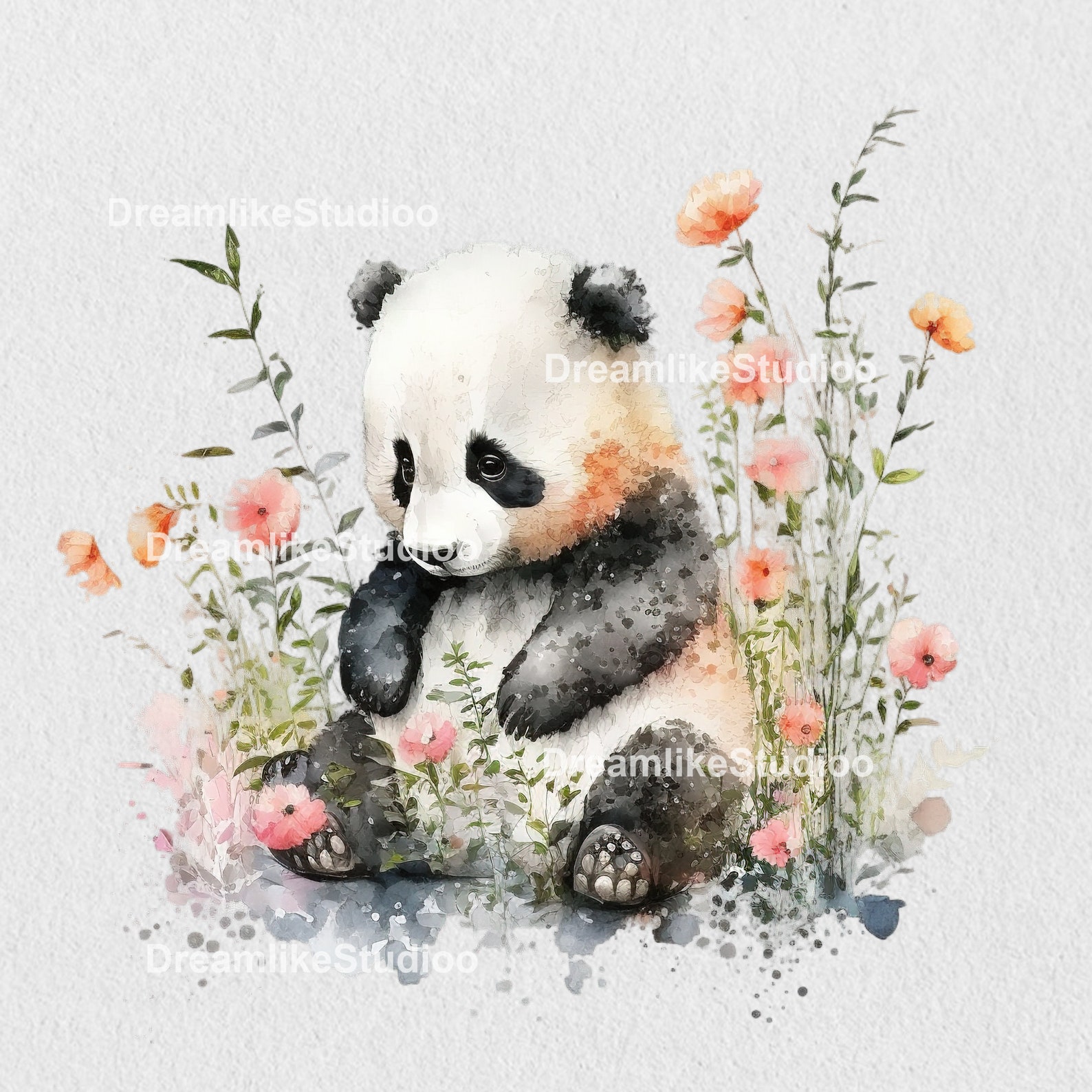 Panda Clipart PNG, Cute Baby Panda 300 DPI - Etsy