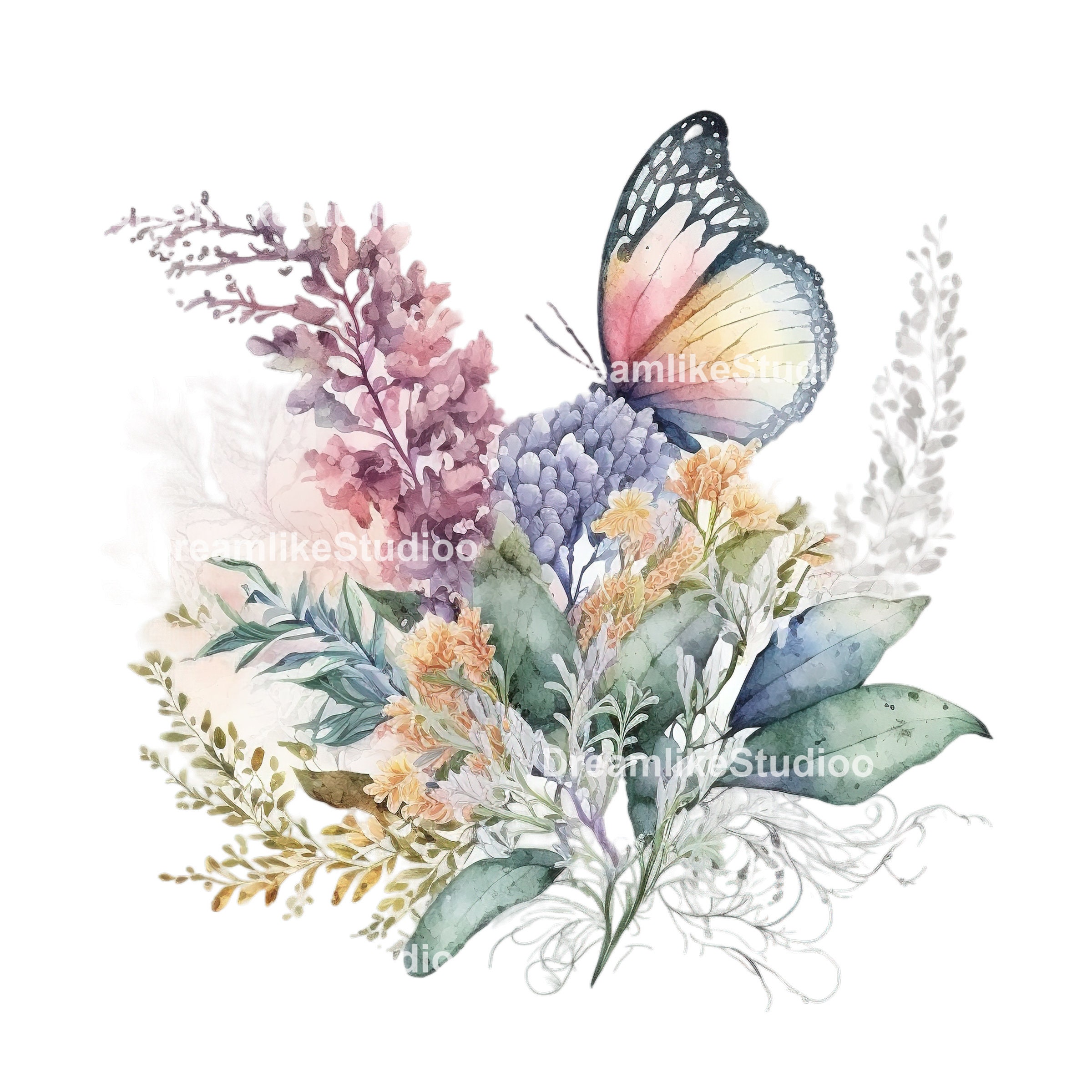 Watercolor Butterfly Clipart Commercial Use Clipart - Etsy