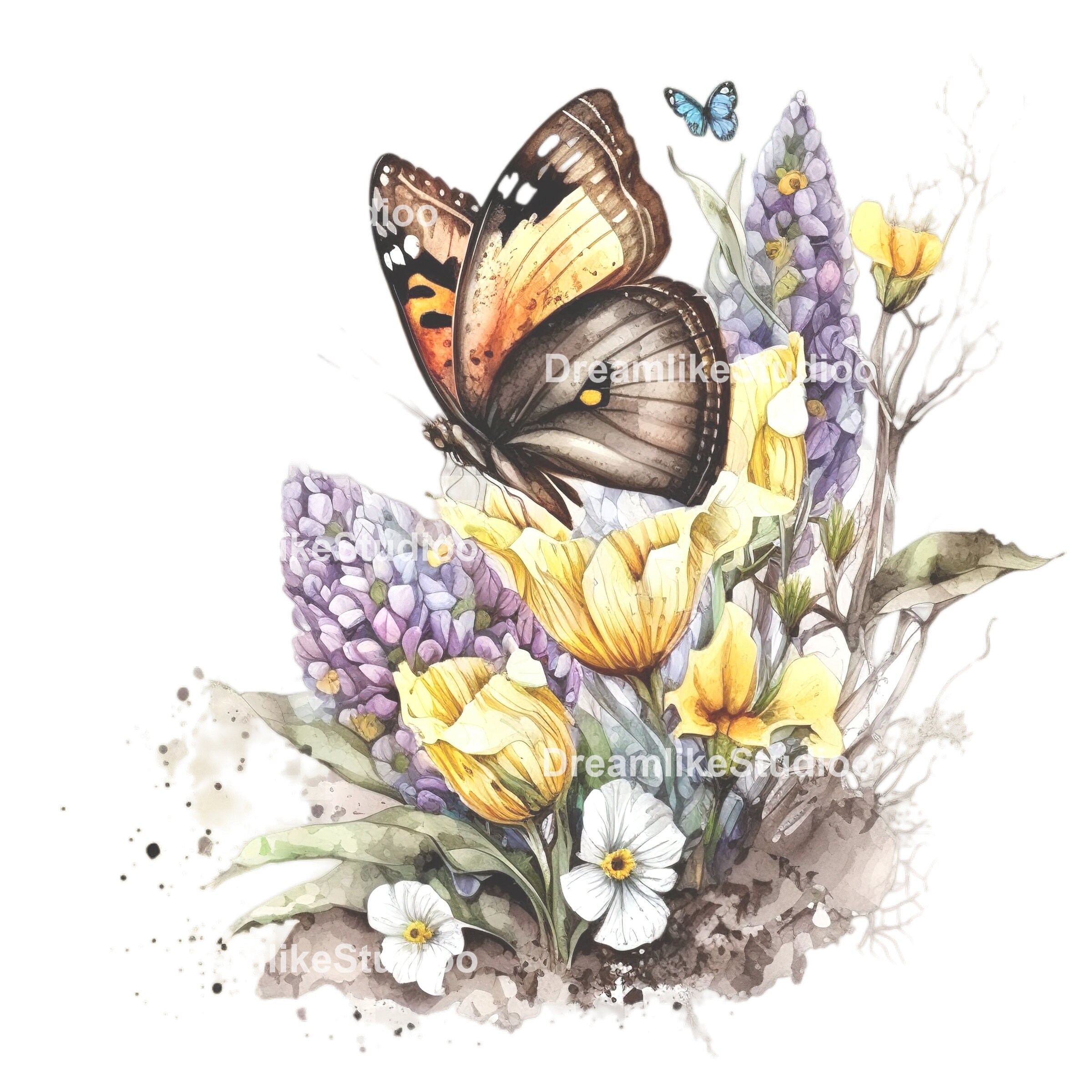 Watercolor Butterfly Clipart Commercial Use Clipart - Etsy